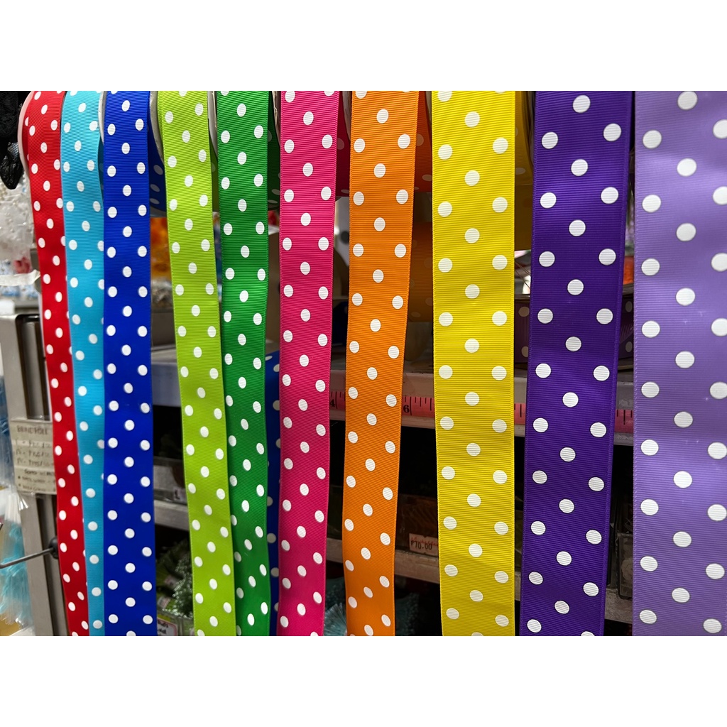 Polka Dotted Grosgrain Ribbon 1.5 Inches by 5 Yards | Shopee Philippines