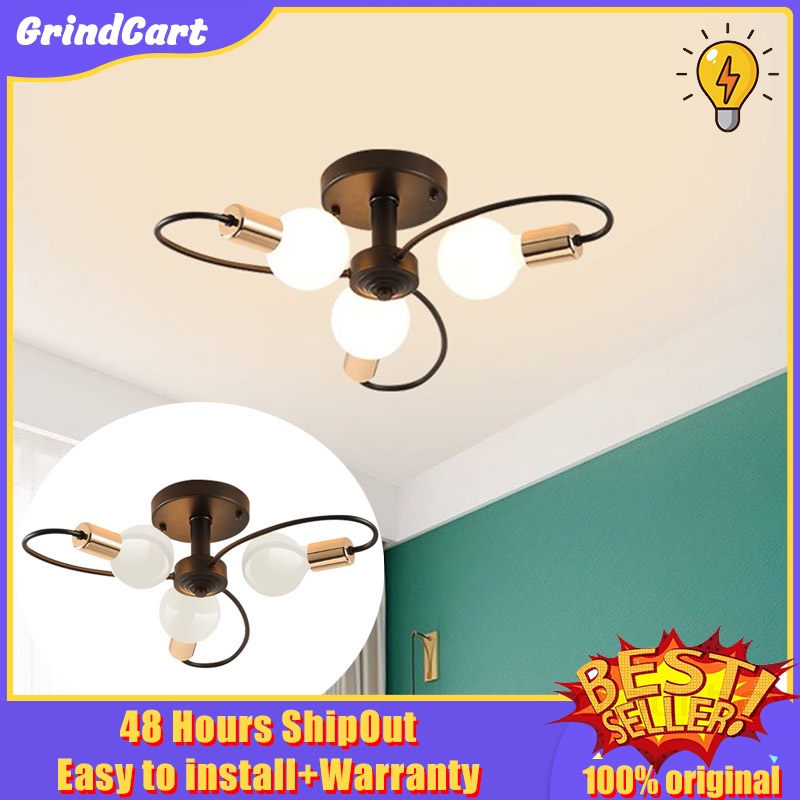 [GrindCart Hub PH] Modern Design Chandelier 3 Head Retro Ceiling Light Modern Fixtures Nordic ...