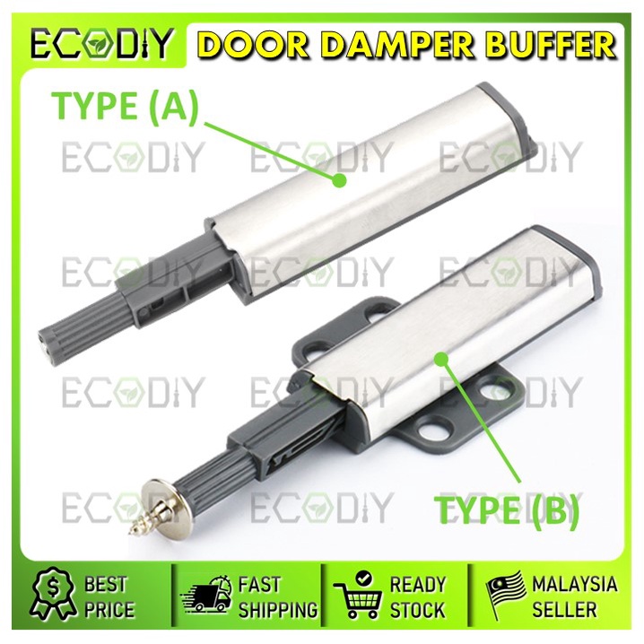 ECODIY Cabinet Cupboard Door Damper Push to Open Quiet Door Closer ...