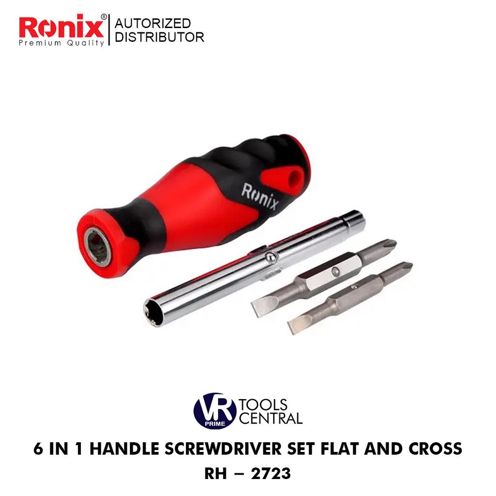 Ronix® by VR Prime - 6 in 1 Handle Screwdriver Set Flat and Cross (RH ...