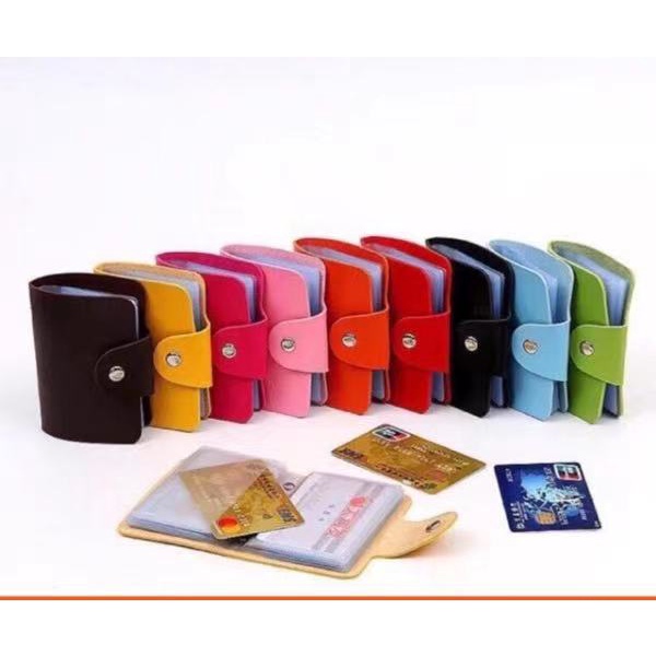 Leather Credit Debit ATM Cards Card Holder Wallet | Shopee Philippines