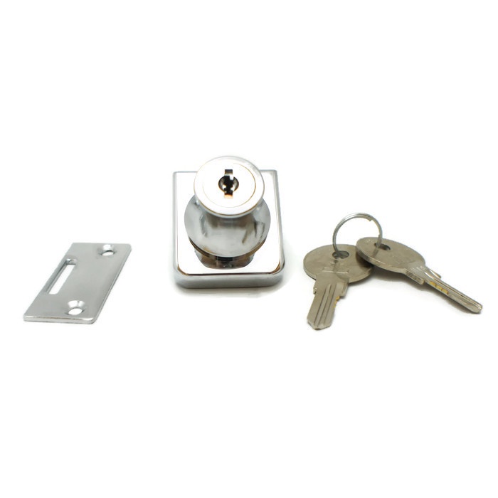 Glass Display Cabinet Swing Door Lock No Drill Clip Type | Shopee ...