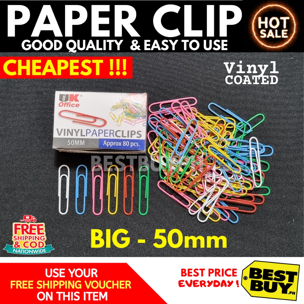 Paper Clip - Vinyl Coated (BIG 50mm) - CHEAPEST | Shopee Philippines