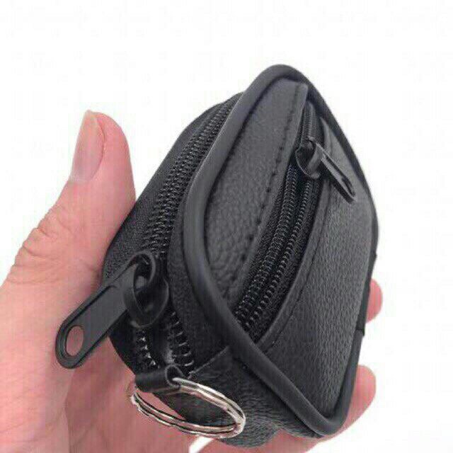 Black Coin Purse Black Wallet Short Wallets Zipper Wallet Pouch Wallet ...