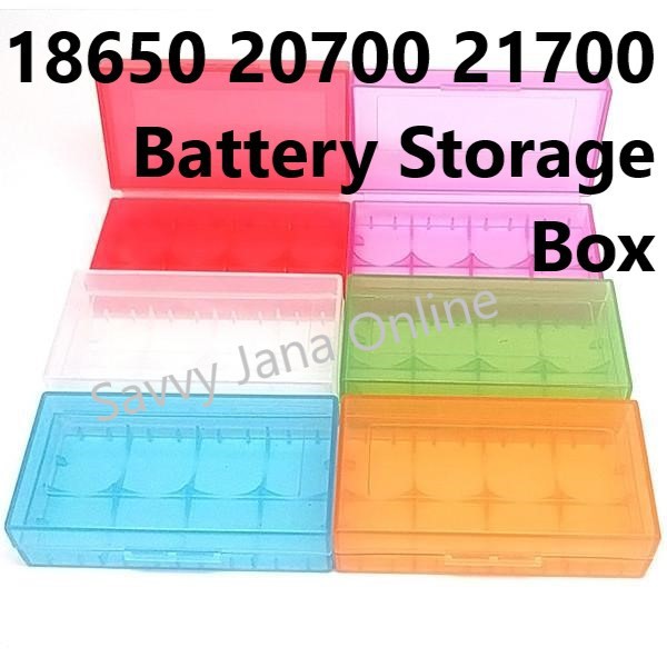 (2 BOX) BATTERY STORAGE BOX CASE 18650 20700 21700 | Shopee Philippines