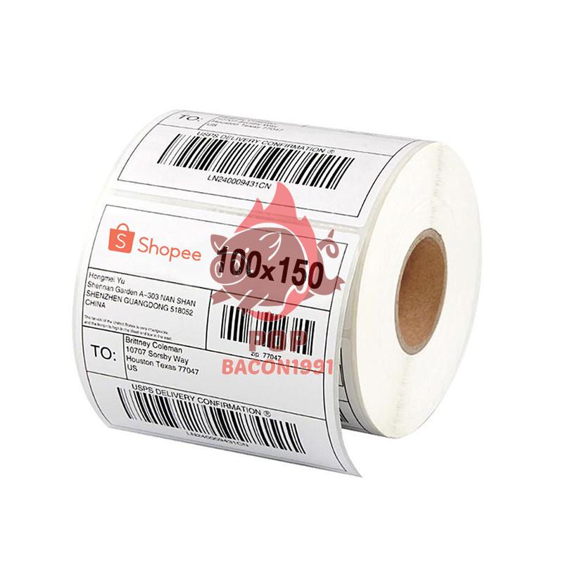 100 * 150 Sticker Paper label Cover Parcel Printing pb99 | Shopee ...