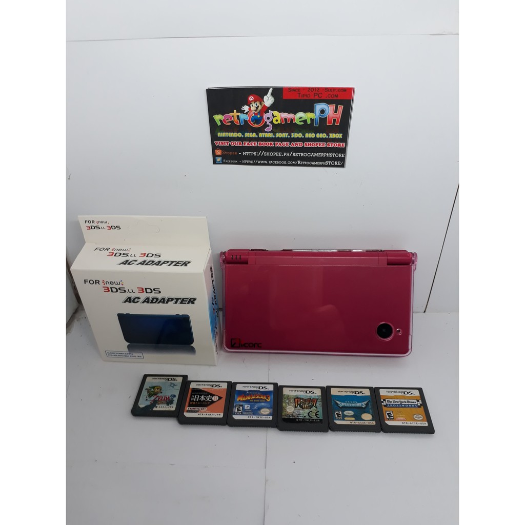 Nintendo DSi Unit (PINK) Japan with 6 Games and 220V Charger | Shopee ...