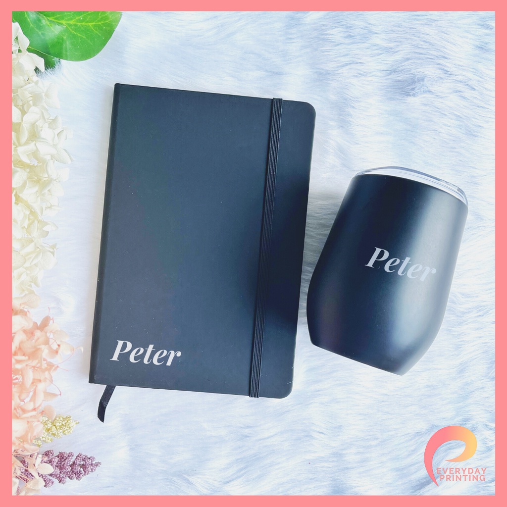Personalized Egg Mug Tumbler and Pastel Hardbound Notebook / Journal ...