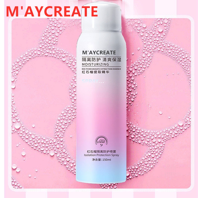 150ml MayCreate Red Pomegranate Isolation Protection Whitening Sunscreen Spray UV Protection ...