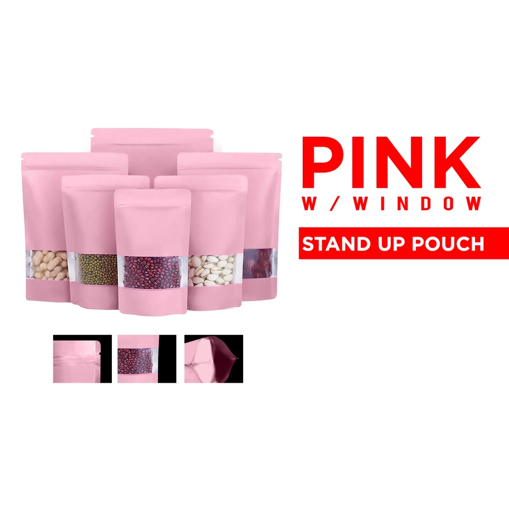 PINK RESEALABLE POUCHES 14x20 CM (50 PCS) | Shopee Philippines