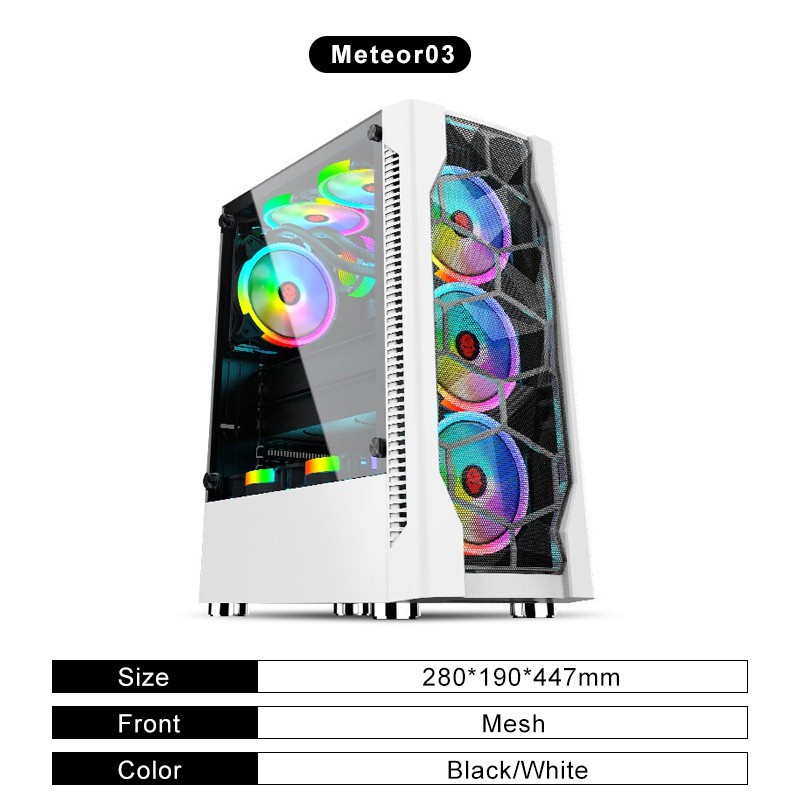 INPLAY METEOR 03 ATX MATX CASE TEMPERED GLASS DESKTOP CASE GAMING CASE ...