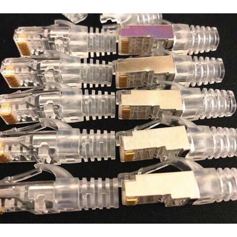 25PCS 50PCS Crystal Head RJ45 Boots Clear Transparent Boot Cover ...