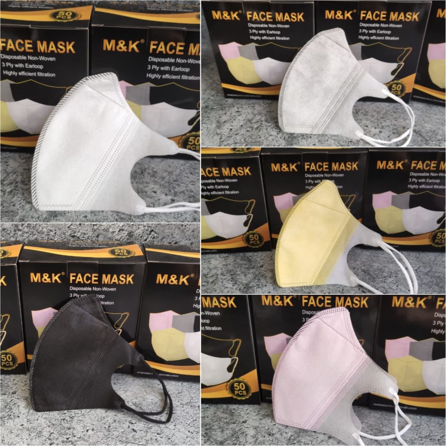 HITAM M&k Duckbill Mask 3ply 1 Box Of 50pcs Duckbill Mask Black ...