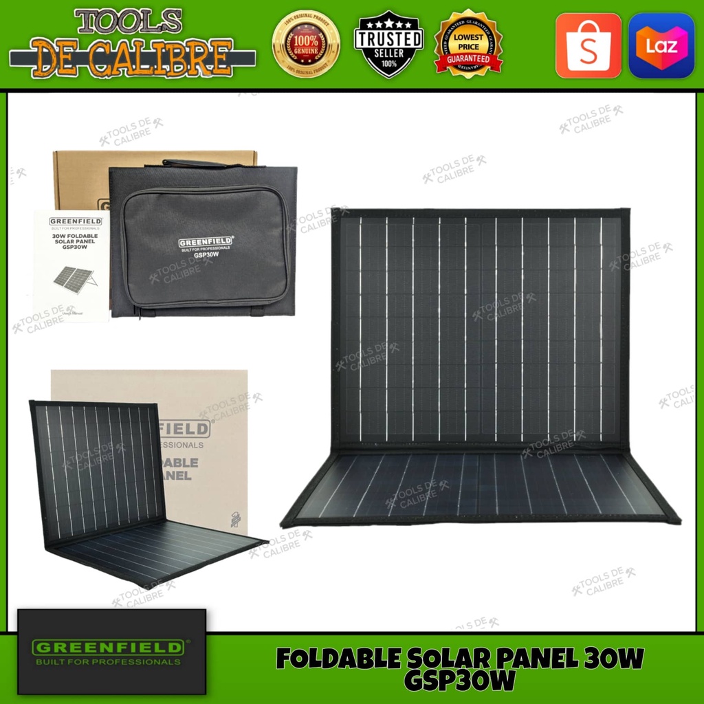 GREENFIELD Foldable Solar Panel 30W GSP30W | Shopee Philippines