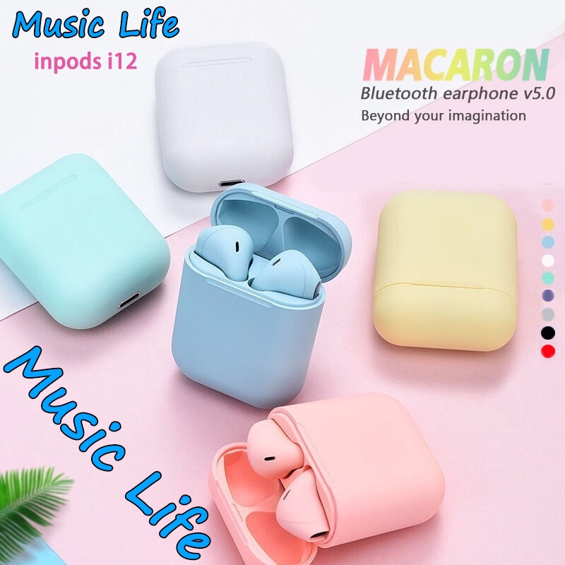 Macaron i12 Inpods 12 Wireless Bluetooth Earphone Bluetooth 5.0 Sport ...