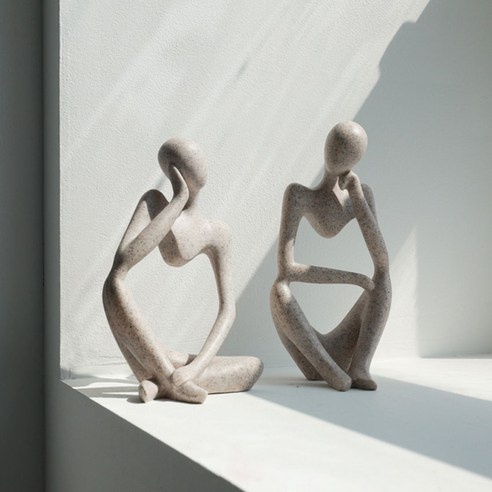 Mini Nordic Abstract Thinker Statue Resin Figurine Art Sculpture Home ...