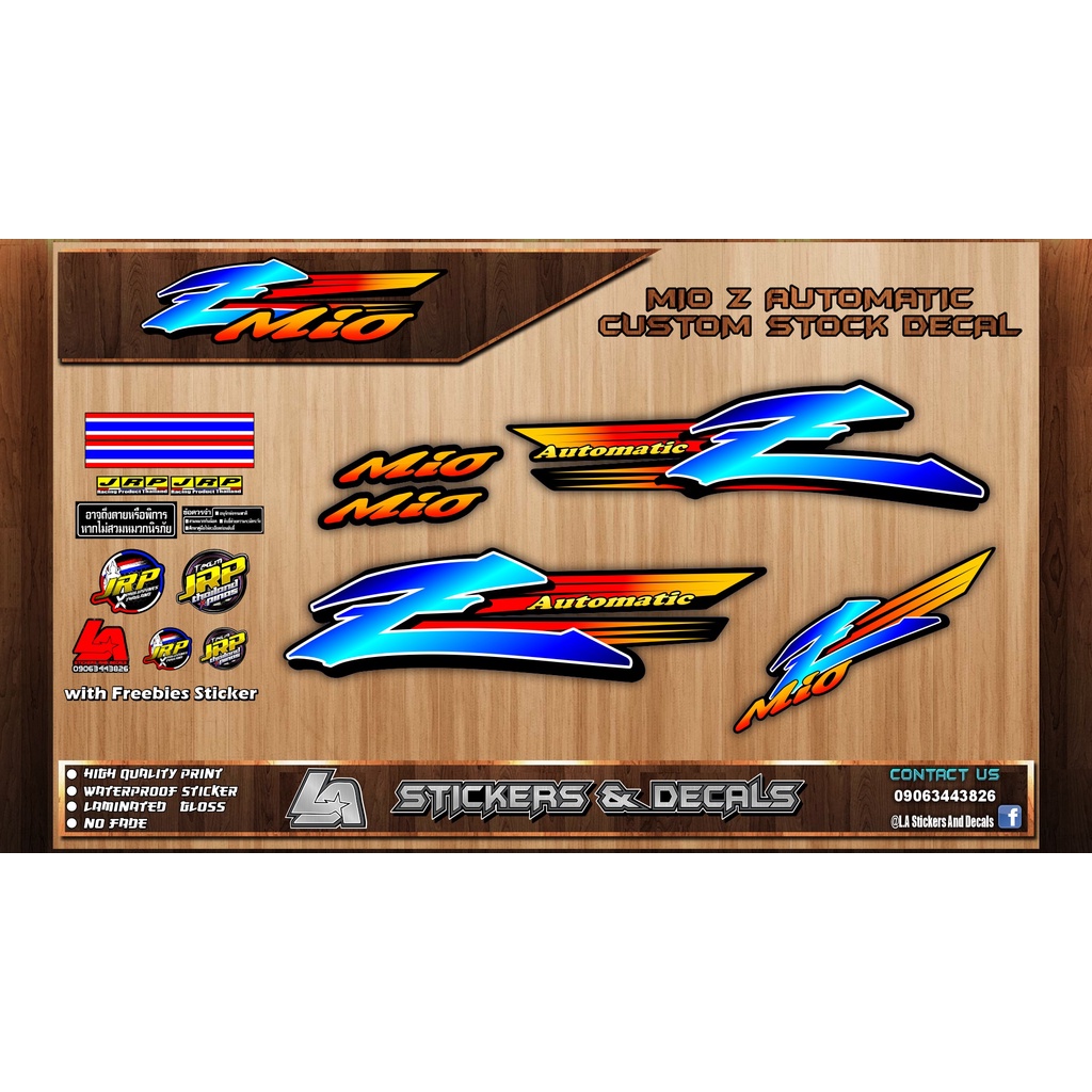 YAMAHA MIO Z SPORTY DECALS (L.A STICKERS) Thai Decals (m3 , mio soulty ...