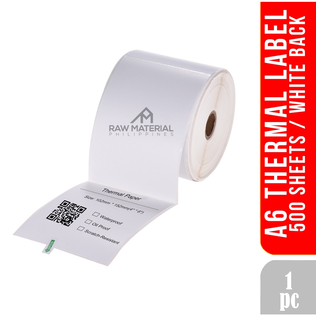 A6 Direct Thermal Sticker Paper for Shipping Label 500 Sheets ...