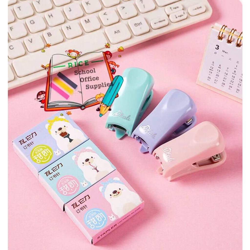 Rice Korean Cute Bear Style Mini Stapler School Office Supplies ...
