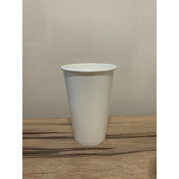 100pcs Plain White Paper Cup 5oz 6 5oz 8oz 12oz 16oz And 22oz With