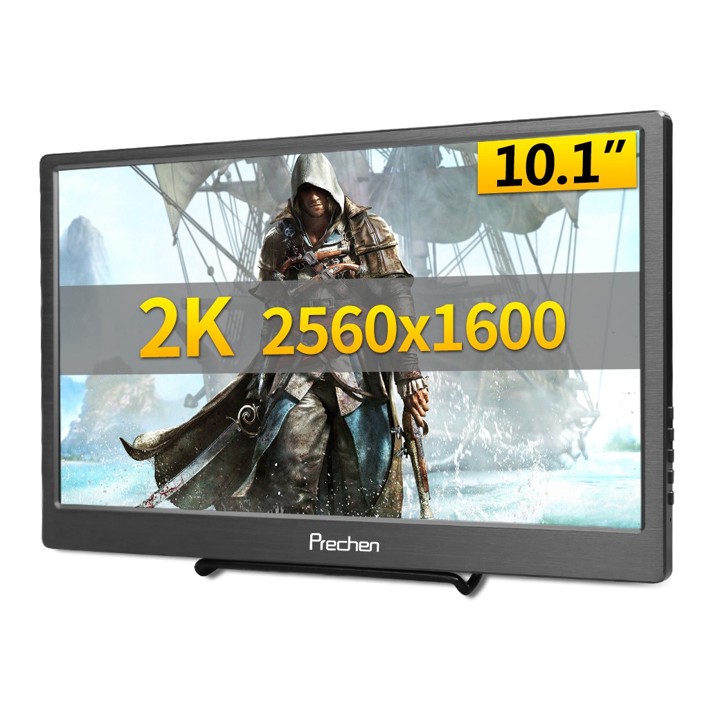 2K Monitor LCD LED USB C HDMI Portable Gaming Monitor 10.1 inch IPS ...
