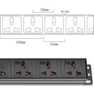 PDU power strip Power Distribution Unit 2-17 ways Universal Power Socket Extension overload ...