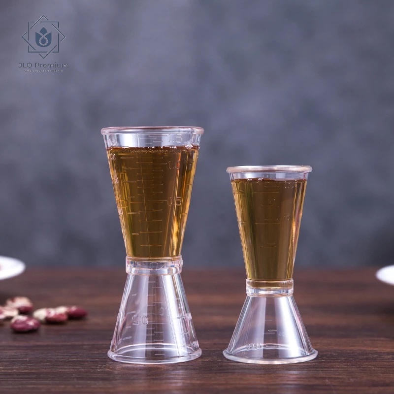 PC Resin Double Headed Acrylic Double Clear Jigger Milk Tea Coffe ...