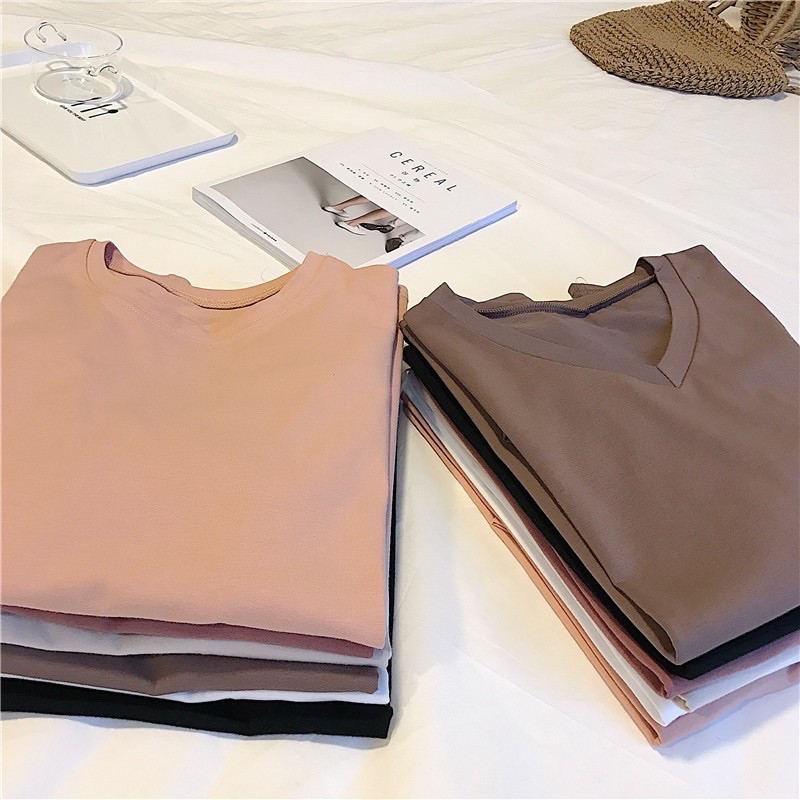 earth colors shirt unisex women men loose plain tshirt tee blouse crew ...