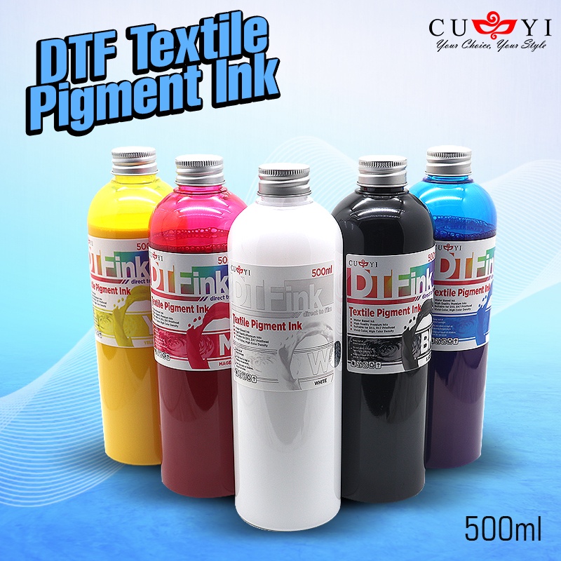 Cuyi Dtf Direct To Film Textile Pigment Ink C M Y Bk White 500ml ...