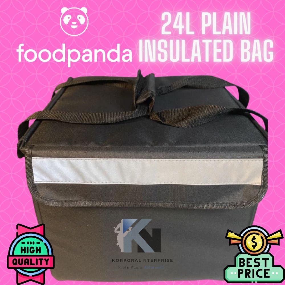 FOOD PANDA 24L Plain Insulated Thermal Delivery Bag Plain Heavy Duty ...