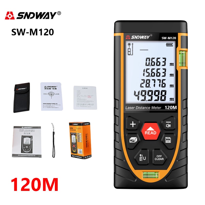 SNDWAY Laser Distance Meter 120m 100m 70m 50m Rangefinder Trena Laser ...