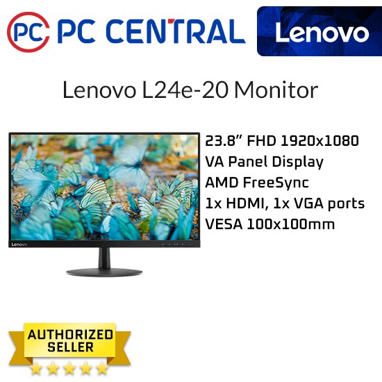 Lenovo L24e-20 23.8" FHD Monitor 75hz Va Panel AMD Freesync | Shopee ...