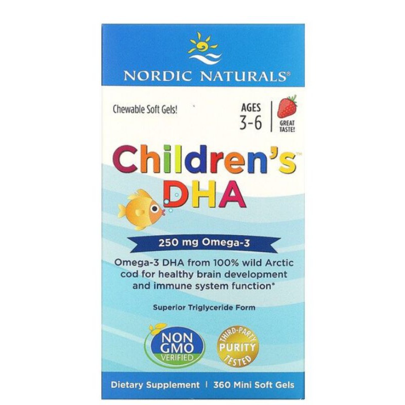 USA Onhand | Nordic Naturals Algae DHA Children's DHA Mini Soft Gels ...