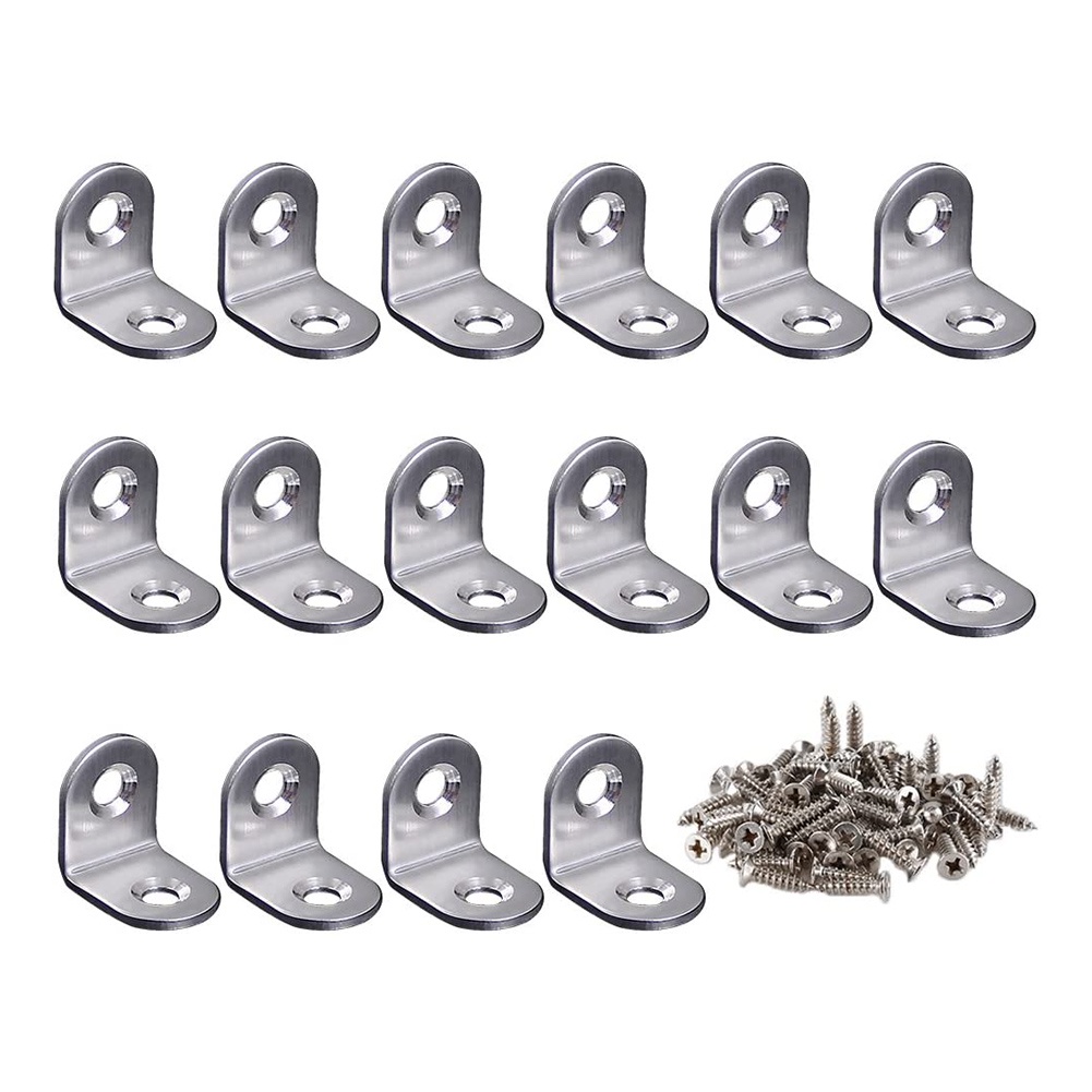 20pcs Set L Shaped Corner Brace Stainless Steel Brace Corner Steel