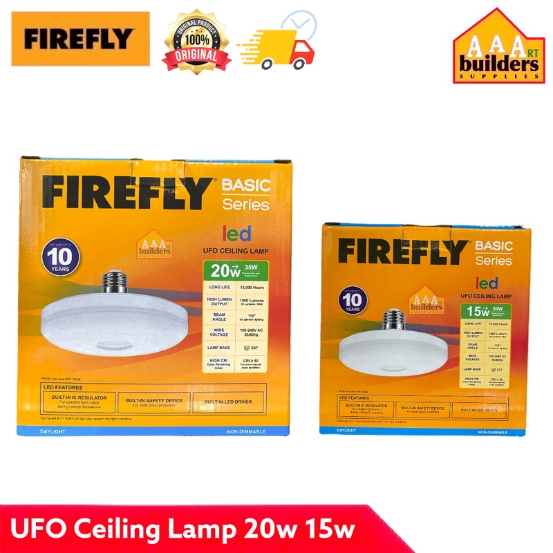 Firefly UFO Ceiling LED Lamp 20w 15w | Shopee Philippines