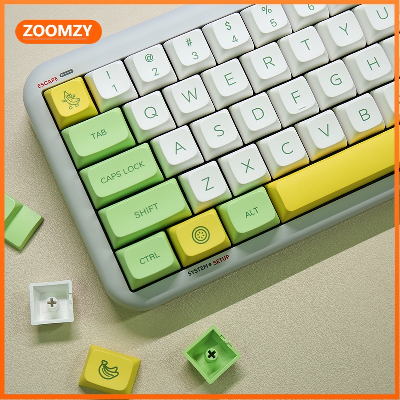 Banana Keycap XDA Profile PBT Dye-sublimation Mechanical Keyboard ...