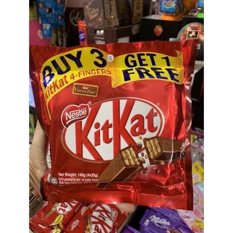 SALE‼ KIT KAT 3+1 PROMI NESTLE 4 FINGERS 140g | Shopee Philippines
