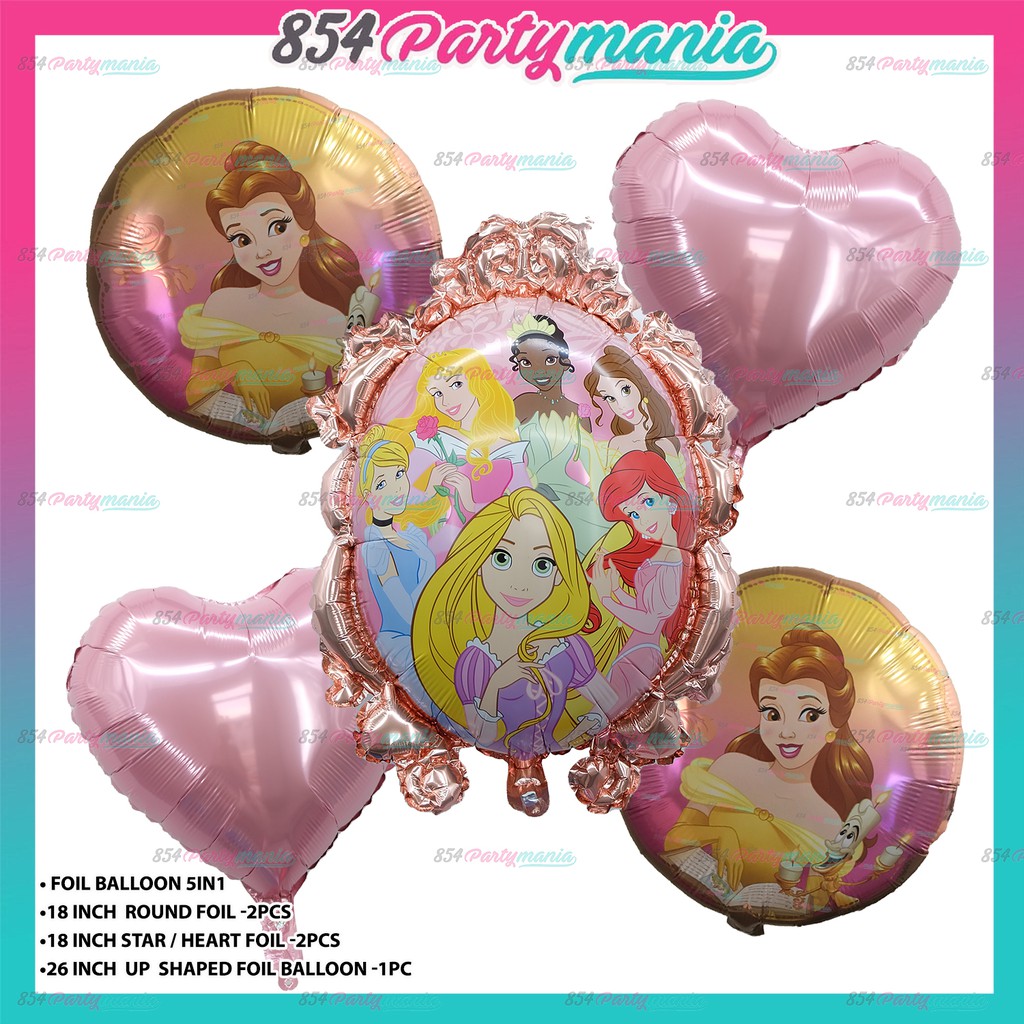 Princess Foil balloon set 5 pcs Foil balloons party set disney princess ...