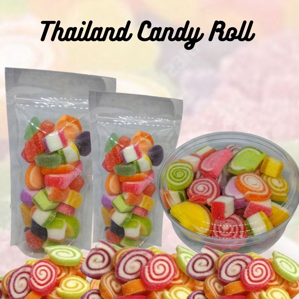 Thailand Roll Candy/Thai Jelly Candy/Fruit Jelly Roll Candy/Jelly Roll ...