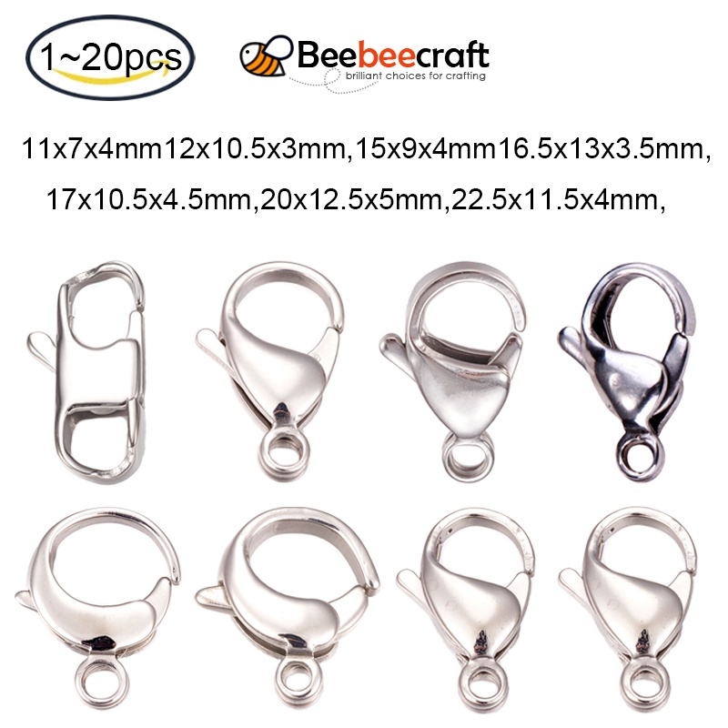 1-5 pcs Lobster Clasp Hooks Lobster Claw Clasps Hooks End Connectors ...