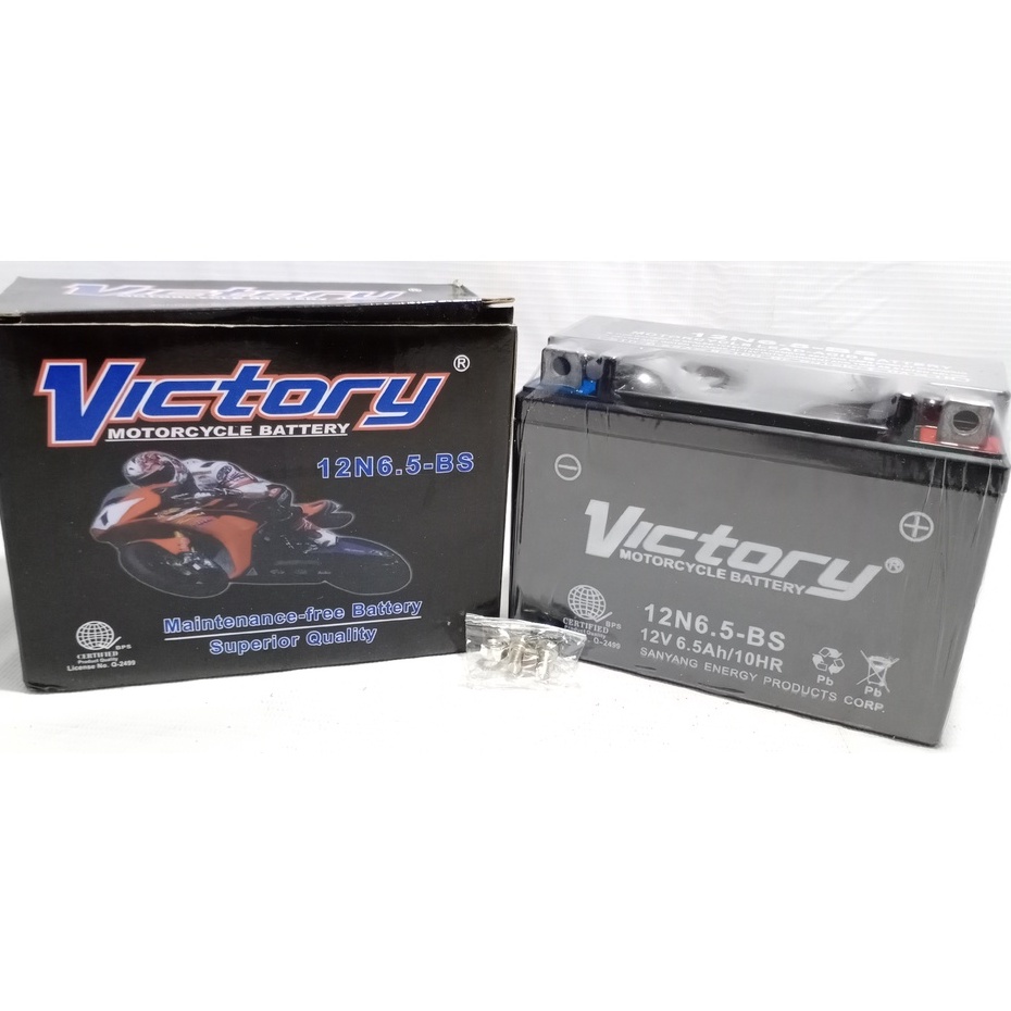 VICTORY BATTERY 12N6.5L BS (TMX 125) | Shopee Philippines
