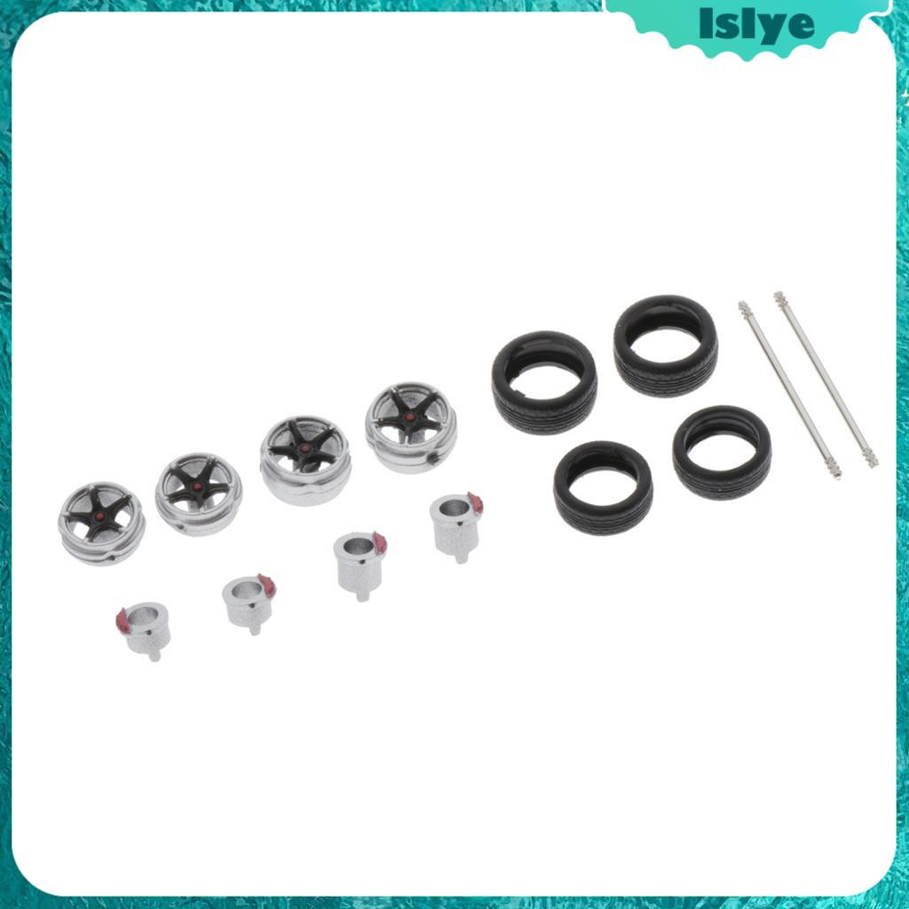 Tire Custom Parts Alloy Rim Set for 1/64 Scale Diecast Hot Model ...