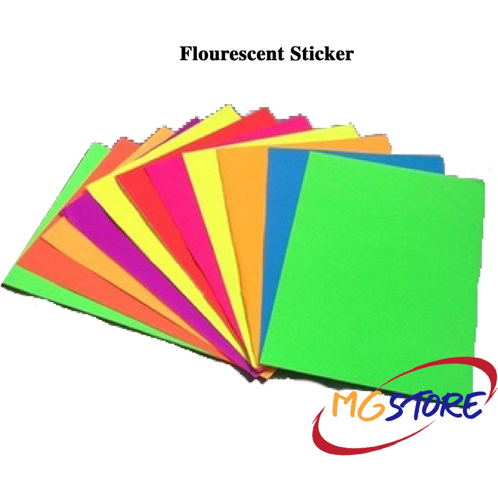 A3 Fluorescent Sticker Paper (10's/pack) | Shopee Philippines
