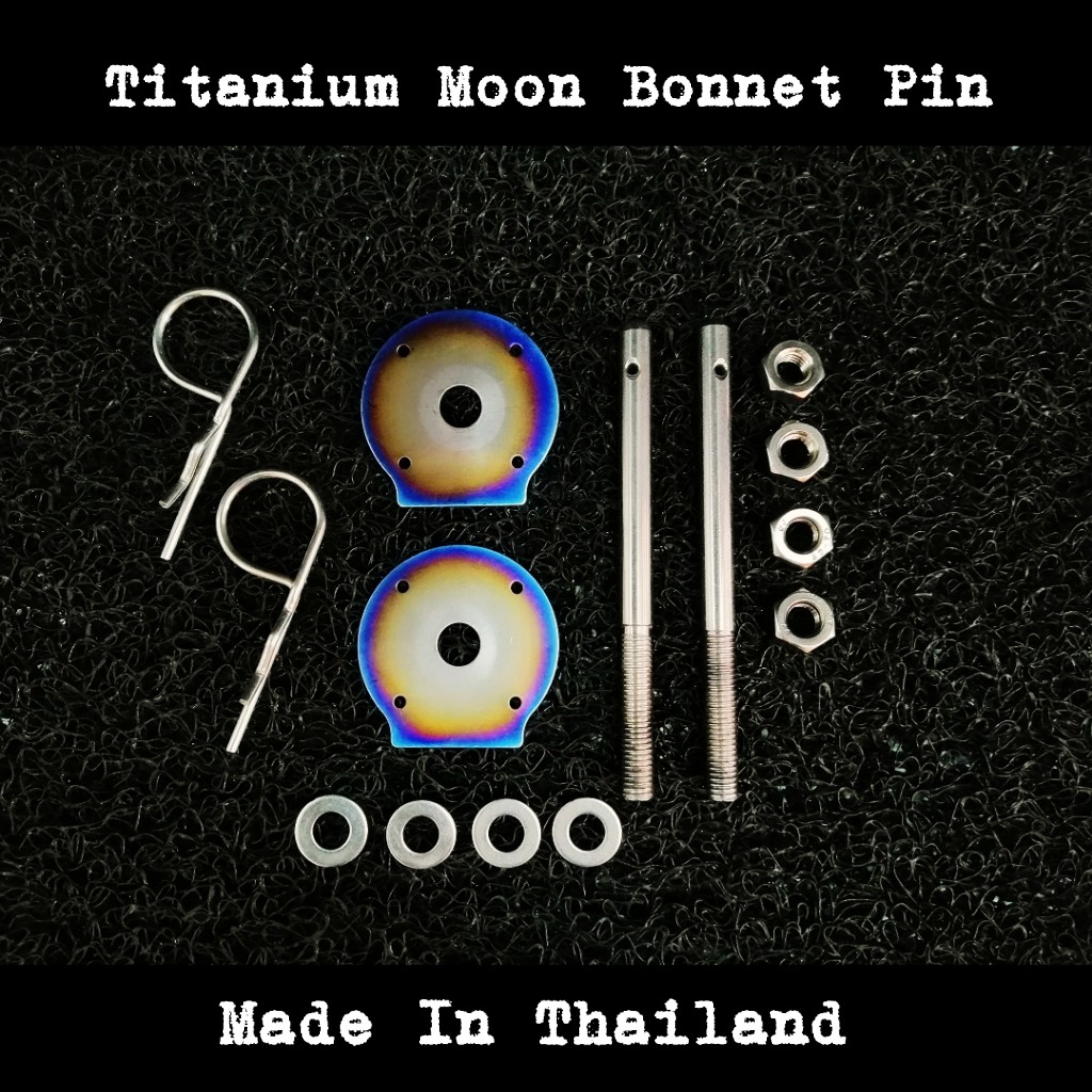 Titanium Moon Bonnet Pin Universal Racing Car Bonnet Hood Pin Lock Kit ...