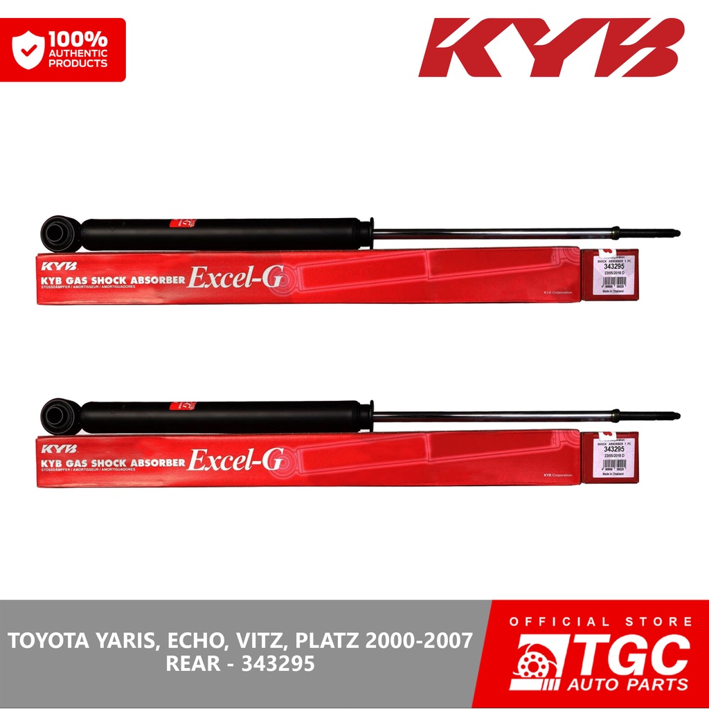 KYB KAYABA Excel G Rear Shock Absorber Toyota Yaris Echo 2000 - 2007 ...