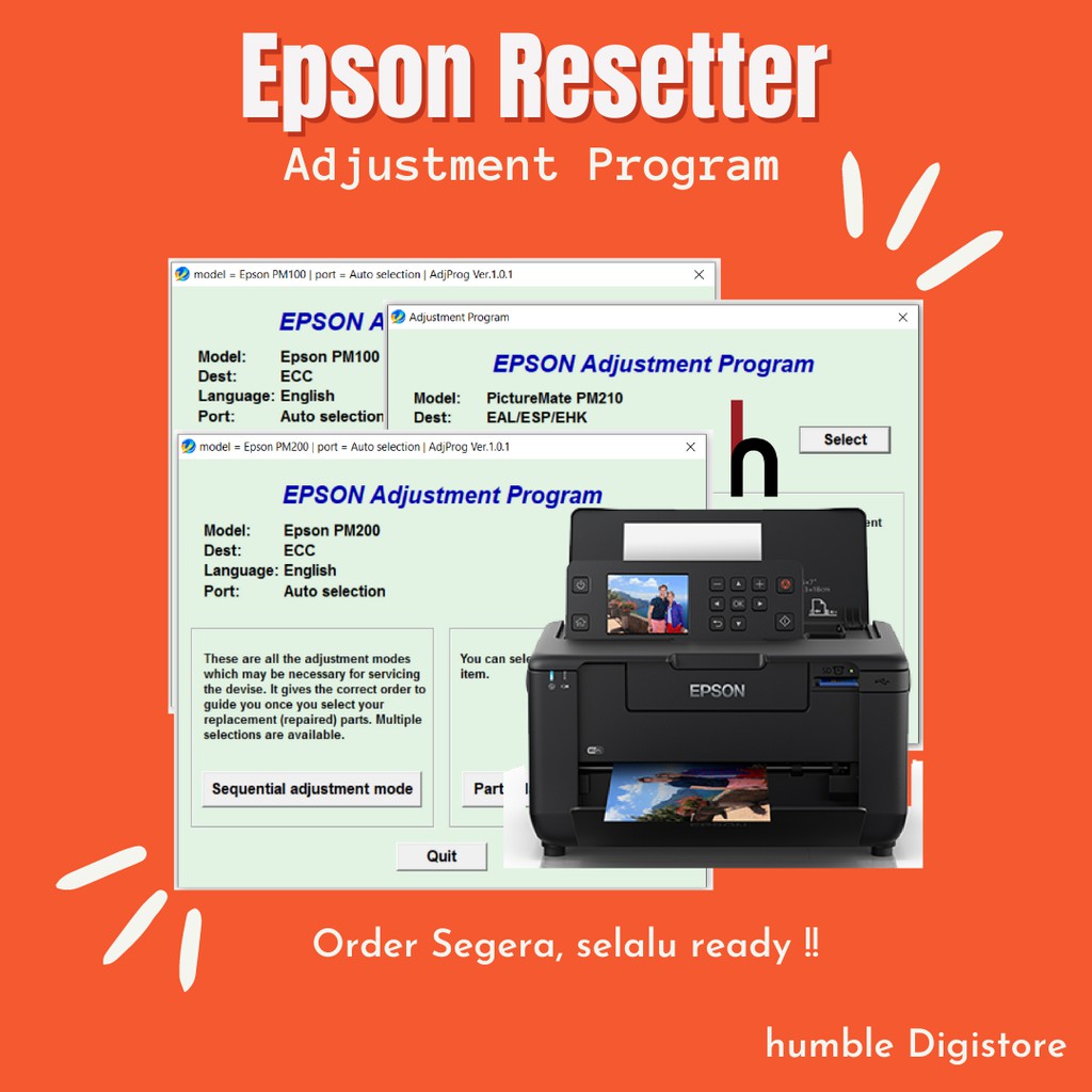 Epson PictureMate (PM) Series Resetter Program / Waste Ink Pad Counter ...