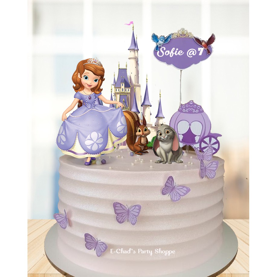 SOFIA THE FIRST Cake Topper Set (Free customized name) | Shopee Philippines