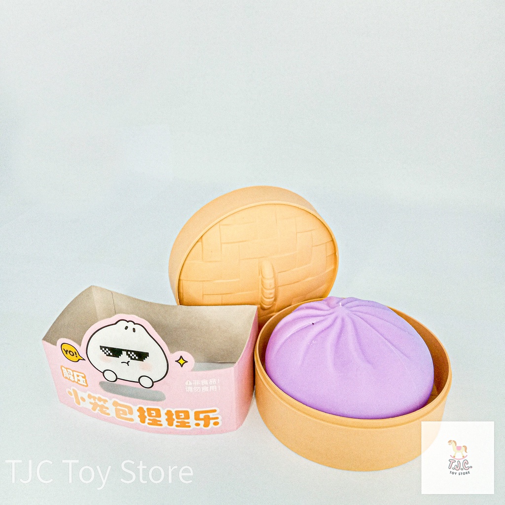 Squishy Steamed Stuff Bun Siopao Anti-stress Ball Fidget Toy with Case ...
