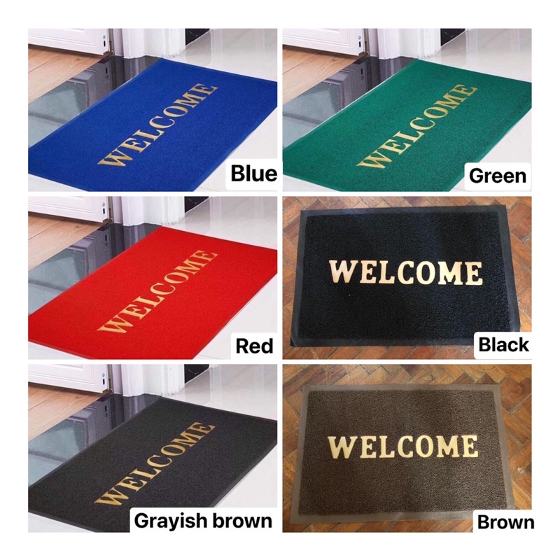 PVC WELCOME DOORMAT COLORS and Asstd | Shopee Philippines