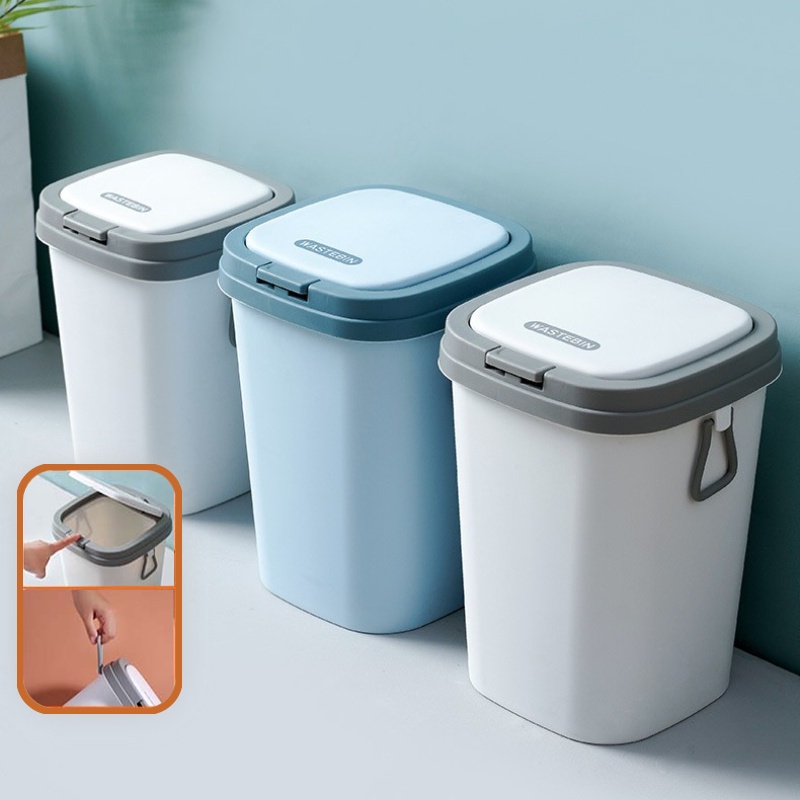 Spot Creative pressure ring trash can Large trash bin kitchen plastic ...